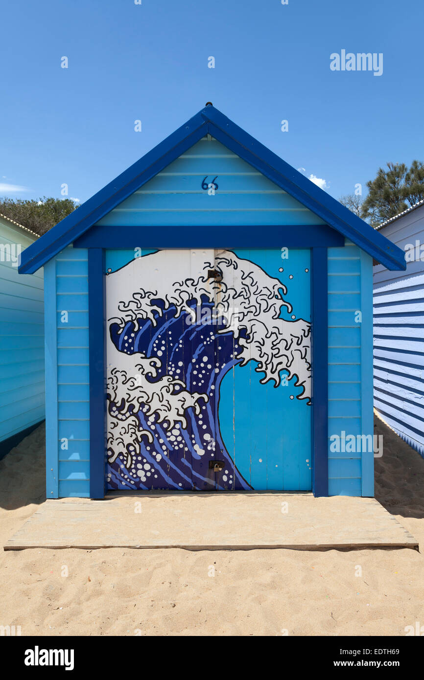 Painted Beach huts in Melbourne Brighton Beach, Australia Stock Photo ...
