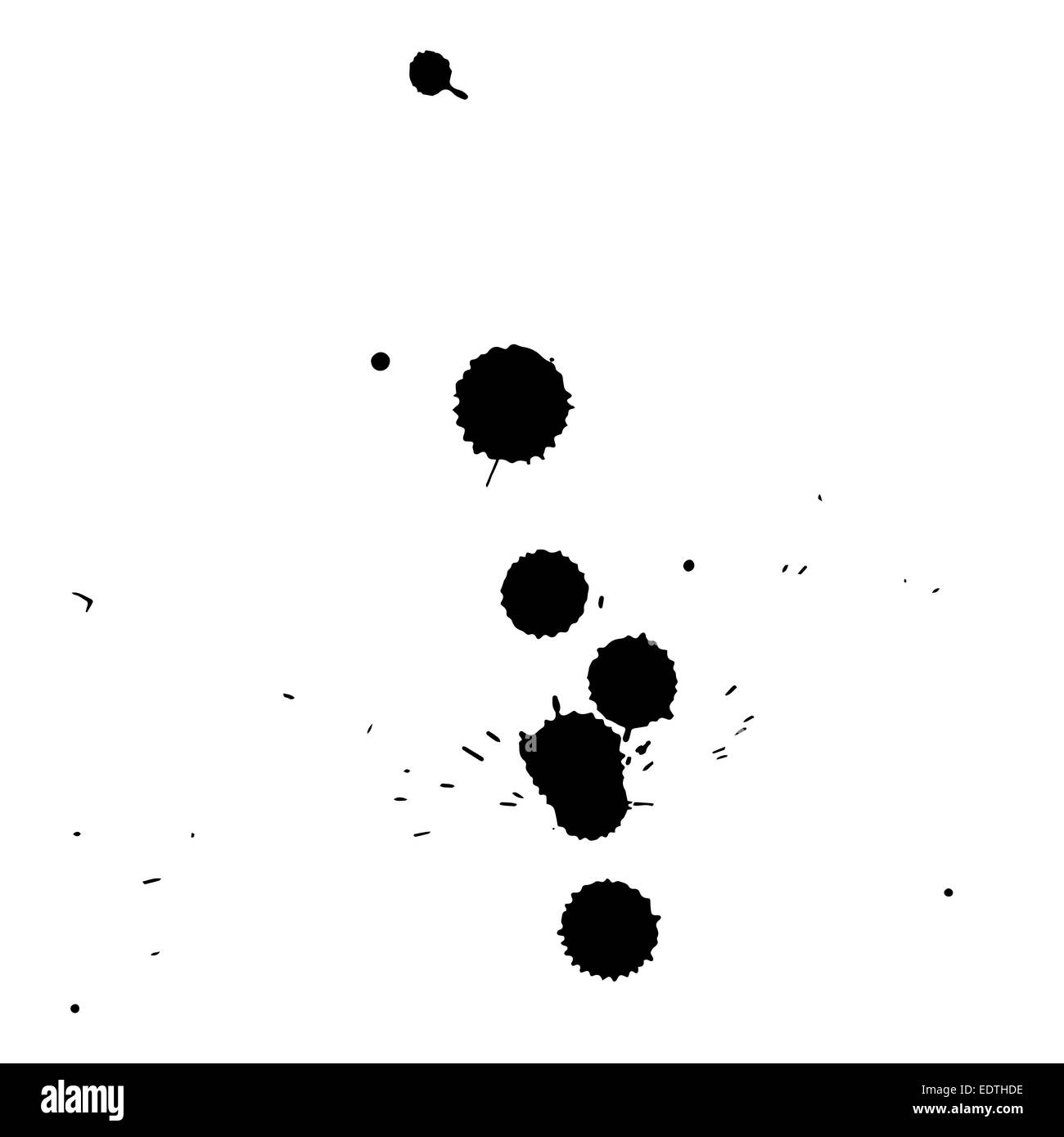Black blobs with small and large drops Stock Photo - Alamy