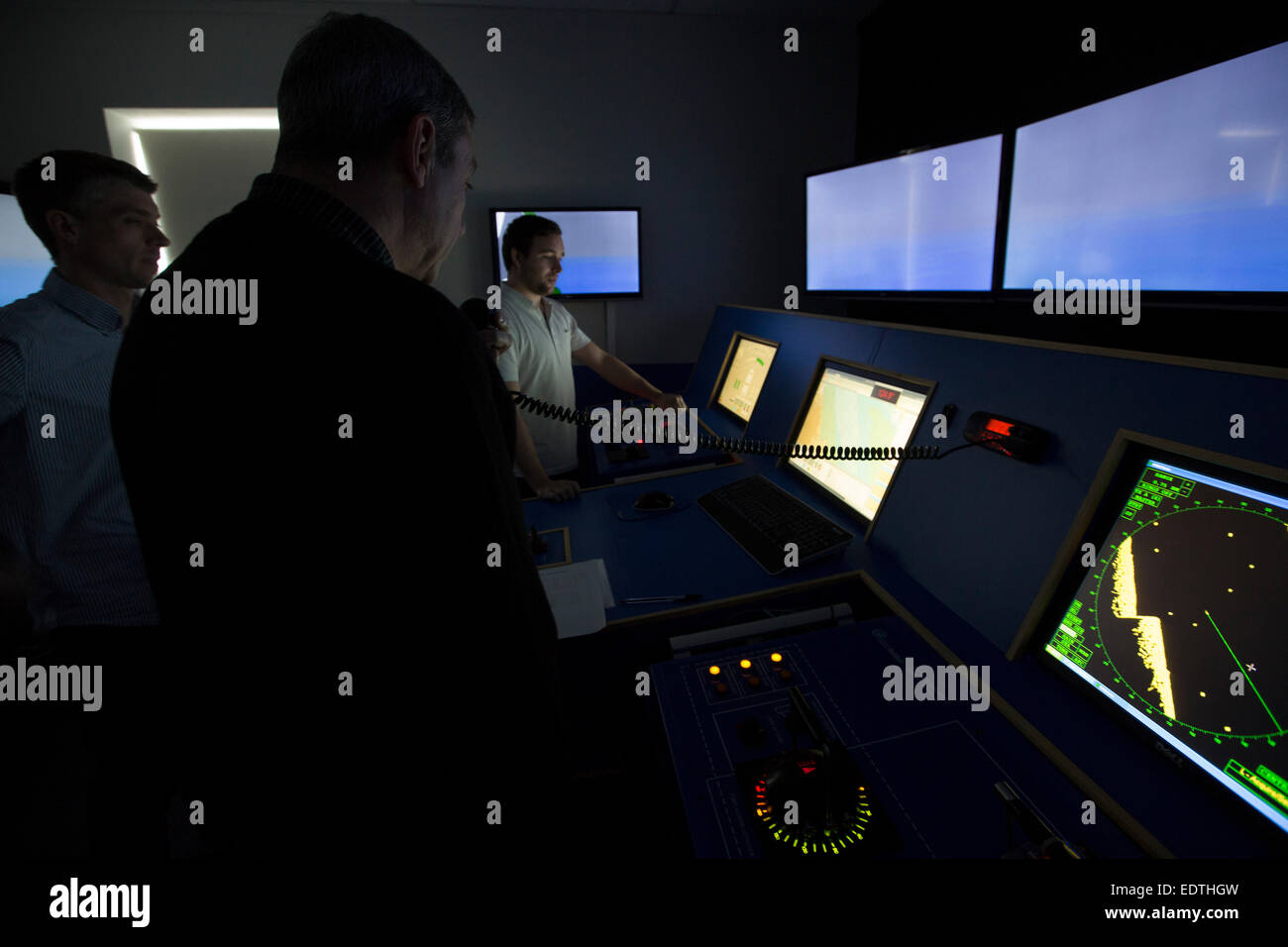 A training simulator in the offices of Liverpool Pilot Services Ltd in ...