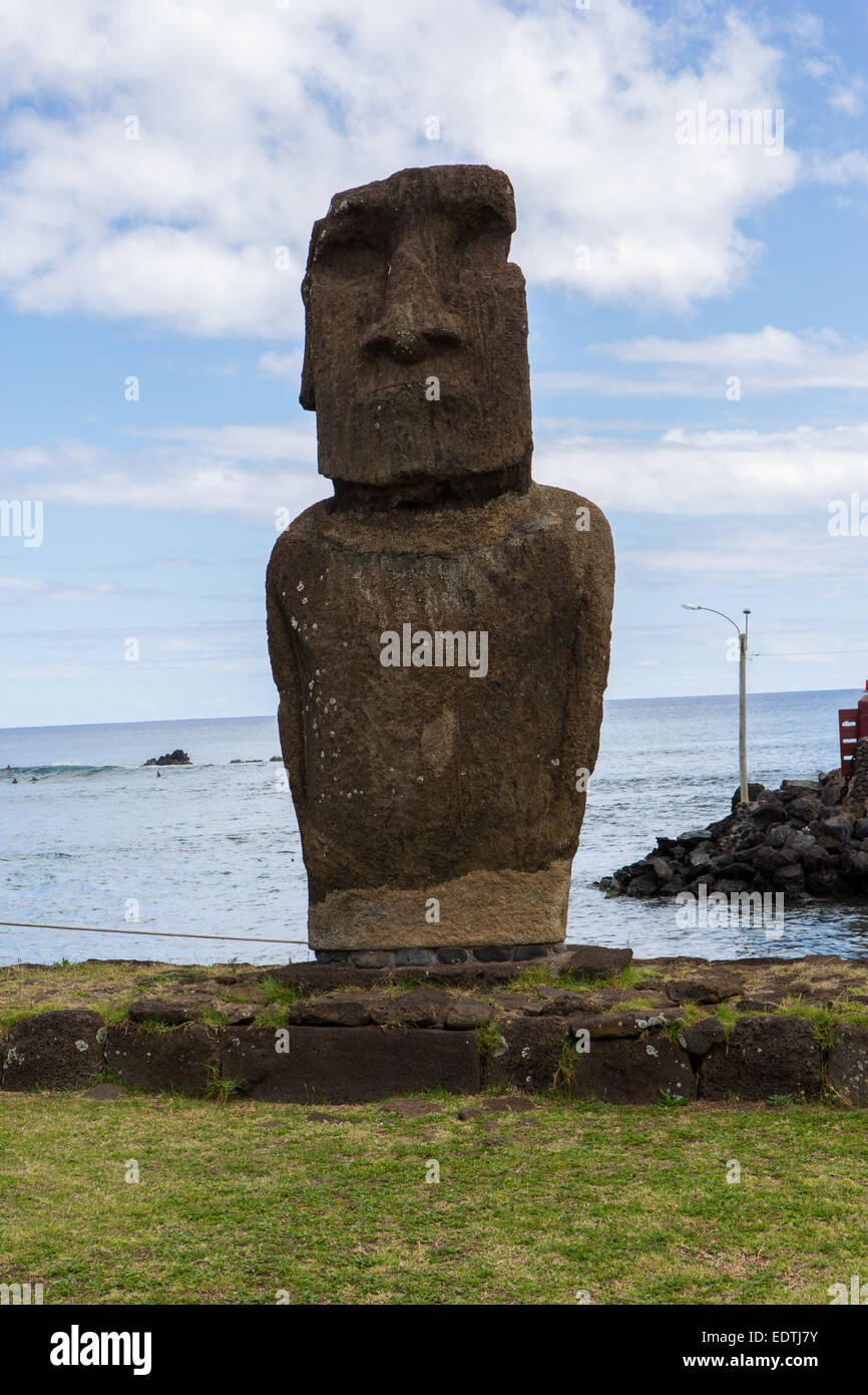 Easter Island Moai statue Stock Photo - Alamy