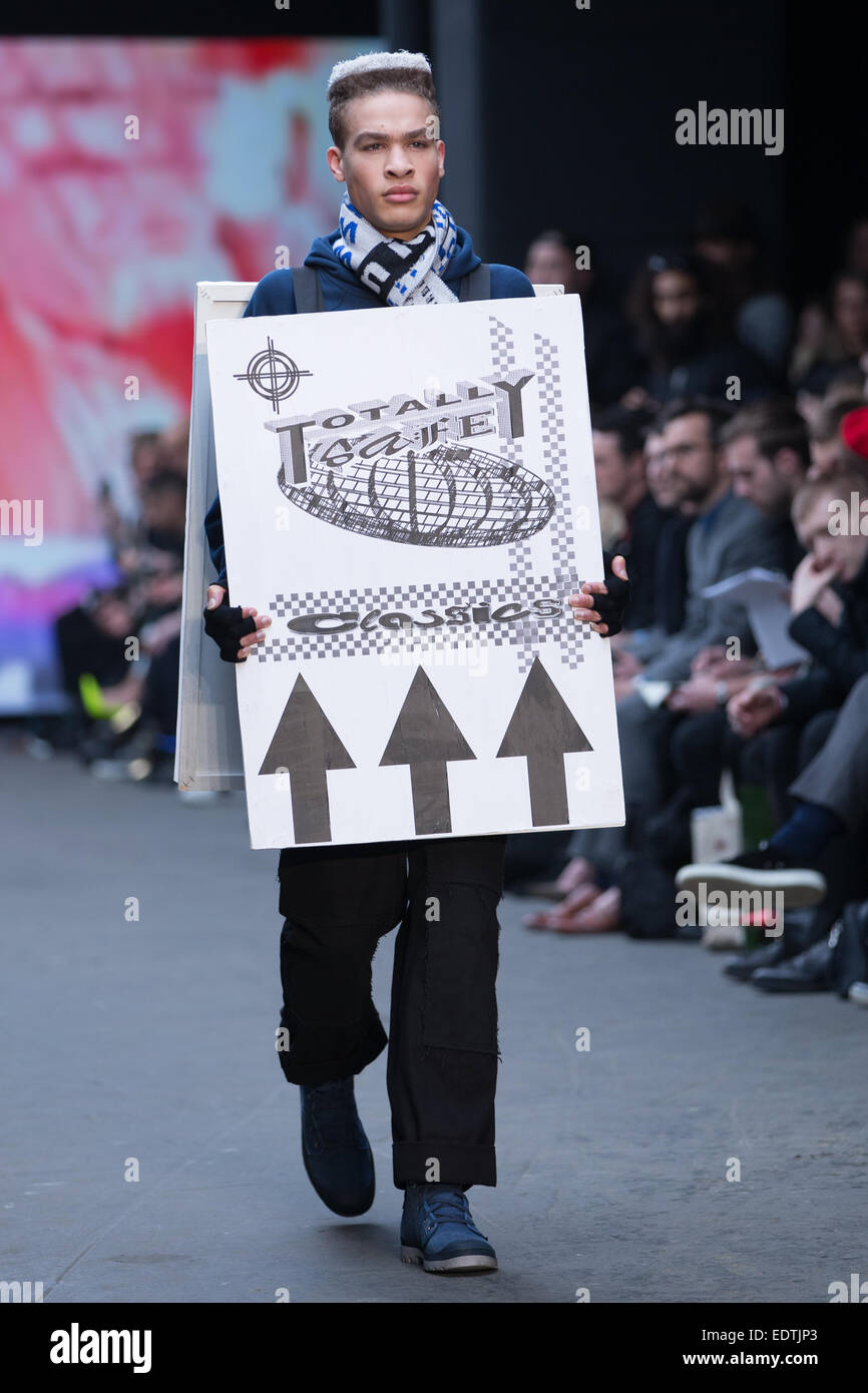The Old Sorting Office, London UK. 9th January 2015. MAN Catwalk show ...