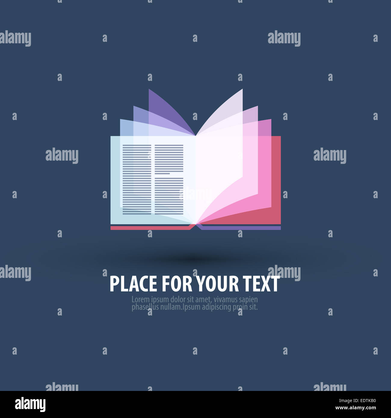 Open book emblem hi-res stock photography and images - Alamy
