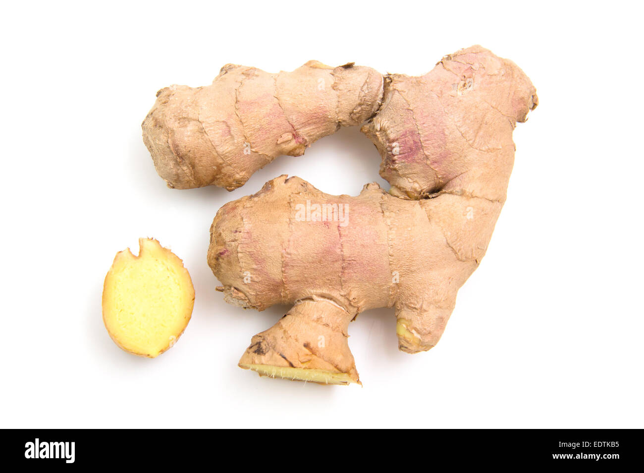 Ginger seen up close on white background from above Stock Photo - Alamy
