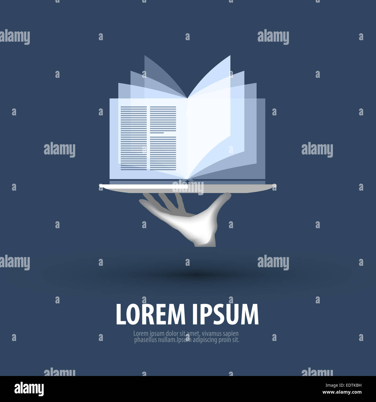 Open book emblem hi-res stock photography and images - Alamy