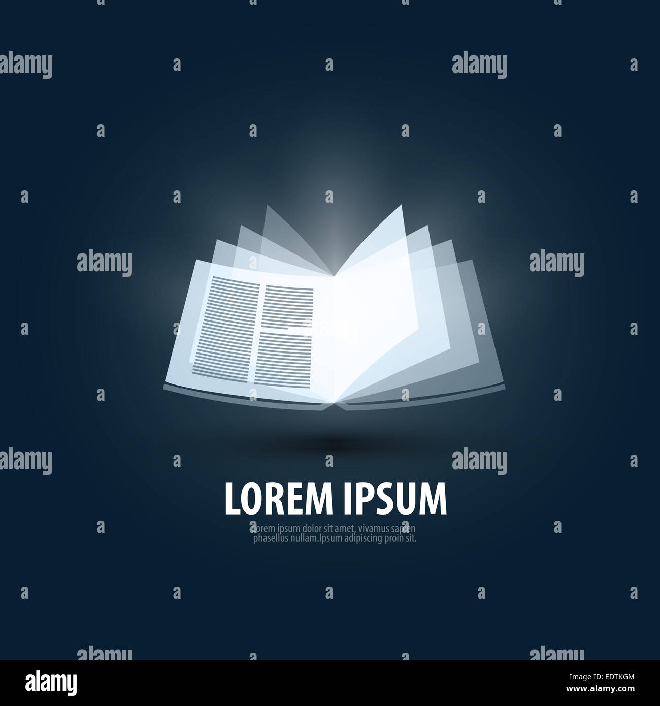book. logo, icon, sign, emblem, template Stock Photo - Alamy