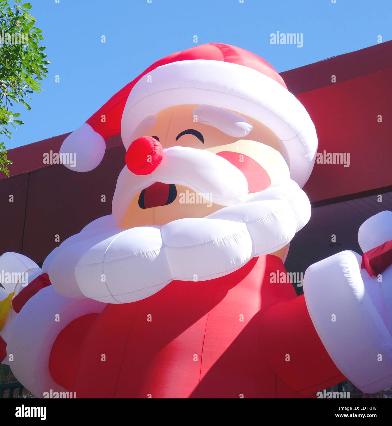 Giant inflatable Santa Claus Stock Photo - Alamy