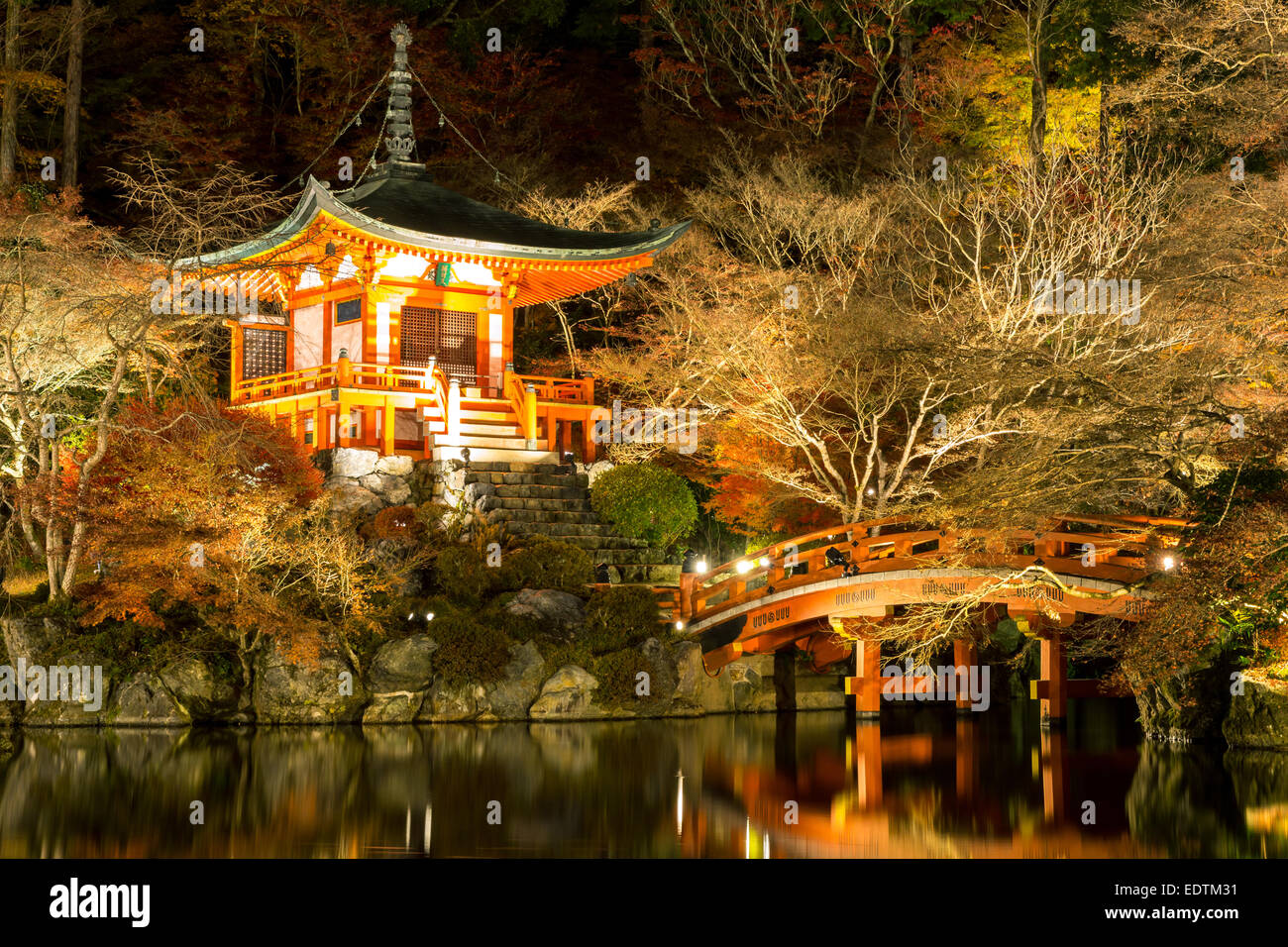 Daigoji Temple Shingon Buddhist temple at night in daigo Kyoto Japan ...