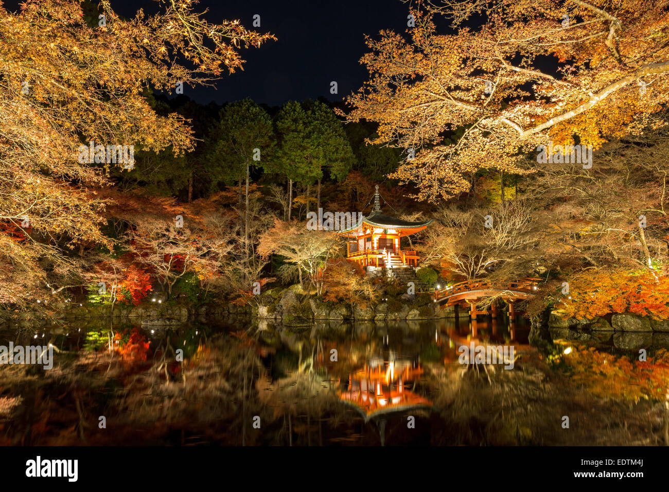 Daigoji Temple Shingon Buddhist temple at night in daigo Kyoto Japan ...