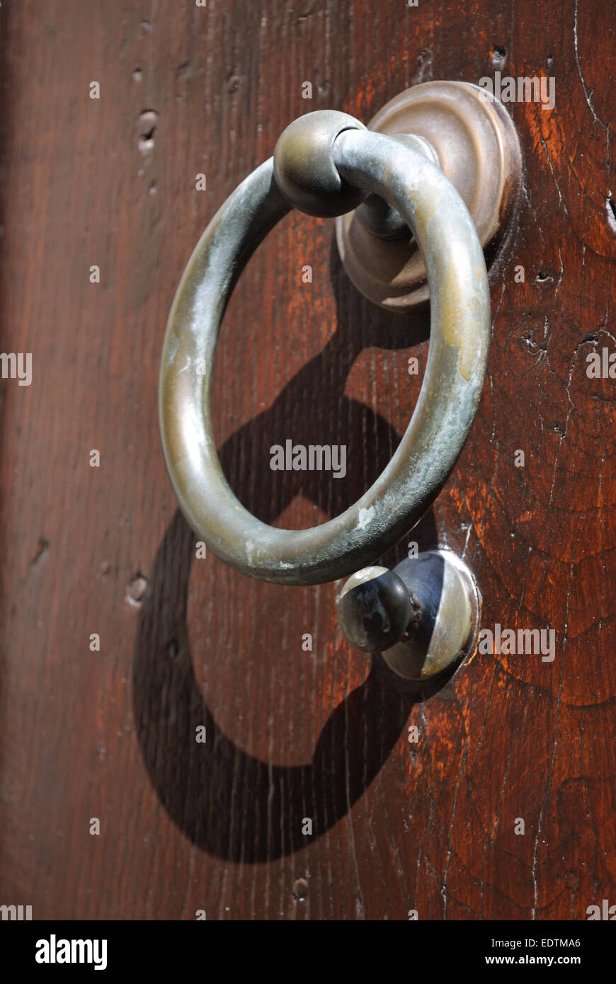 Old metal door-handle Stock Photo - Alamy