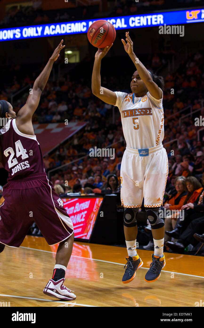 January 8, 2015: Ariel Massengale #5 of the Tennessee Lady Volunteers ...