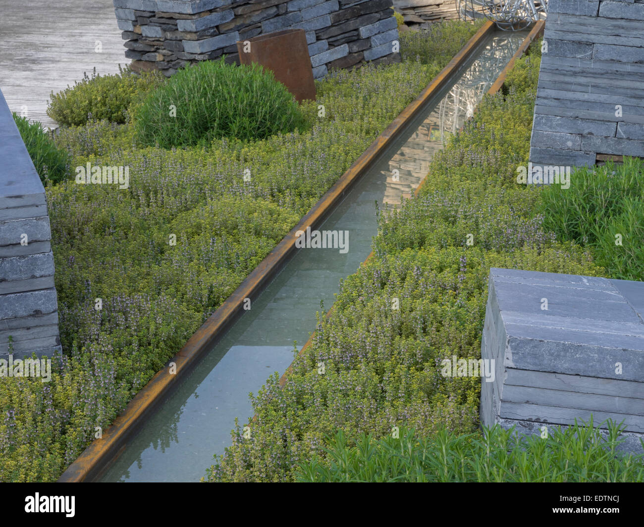 Garden water rill hi-res stock photography and images - Alamy