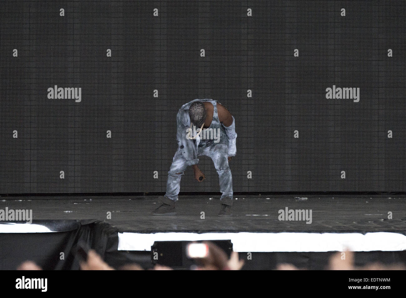 Kanye West preforms at the Wireless Festival 2014 Featuring: Kanye West ...