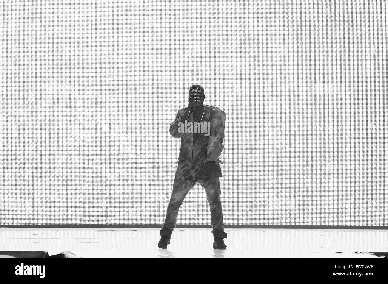 Kanye West preforms at the Wireless Festival 2014 Featuring: Kanye West ...