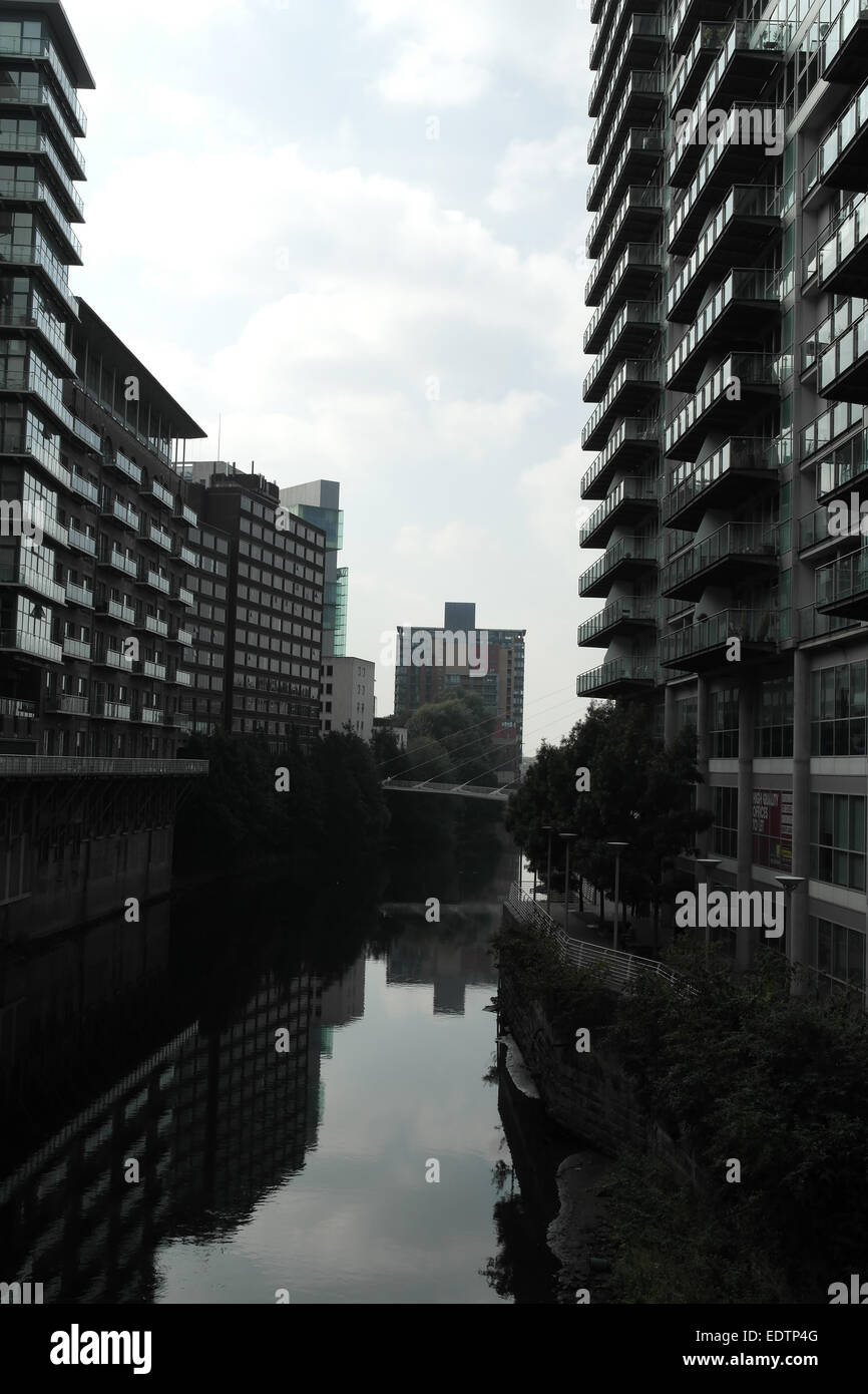 Portrait, Blackfriars Bridge to Trinity Footbridge, tall modern ...