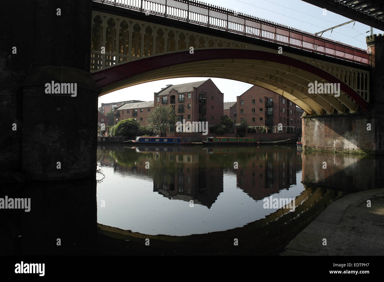 1 wrought iron truss girder 1877 cornbrook viaduct right foreground hi ...