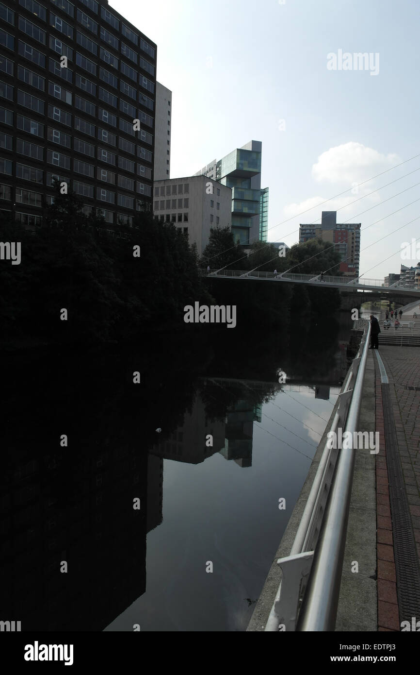 Salford Riverside Walk portrait Alberton House, Albert Bridge House ...