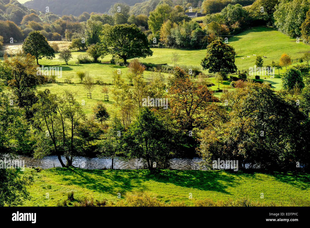 The river Barle running through the Barle Valley, near Withypool on ...