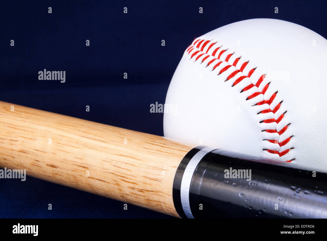 Bat and Ball. Close up of a Bat and Ball for Baseball Stock Photo - Alamy