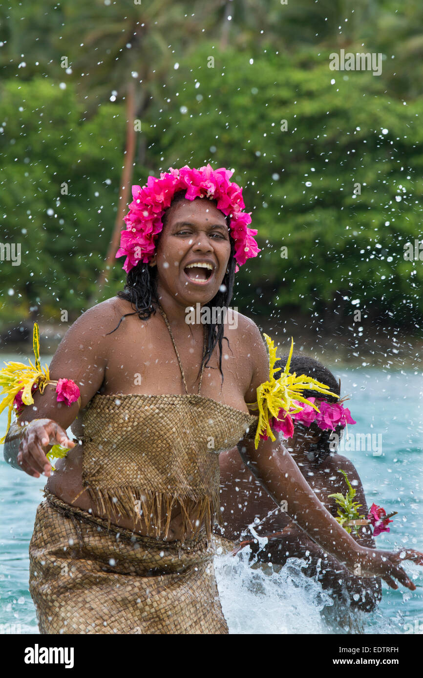 Republic of Vanuatu, Torres Islands, Loh Island. Special performance by ...