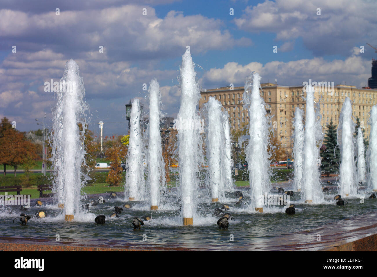 fountain on street Stock Photo - Alamy