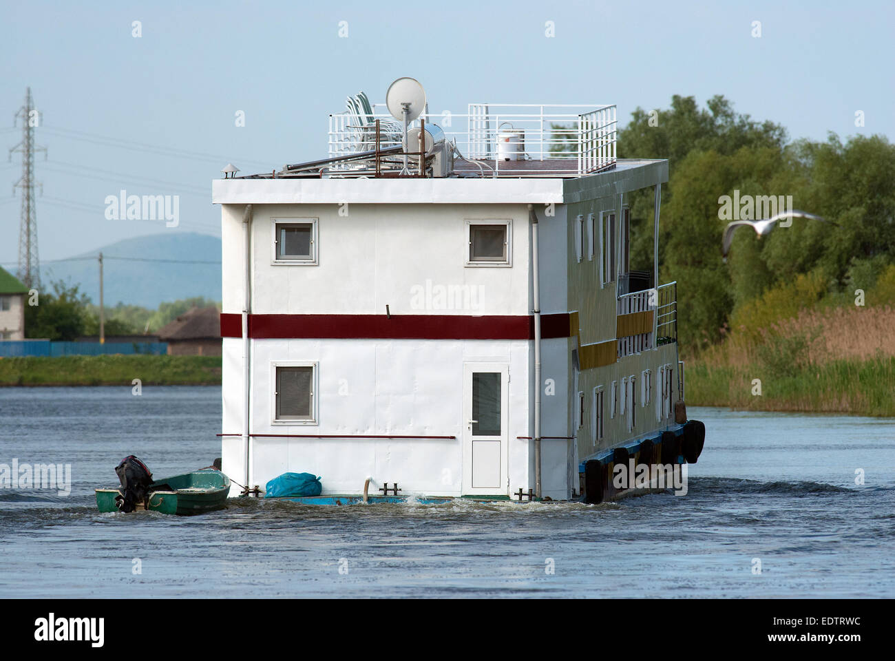Tourist boat in Danube delta, Romania, Europa Stock Photo - Alamy