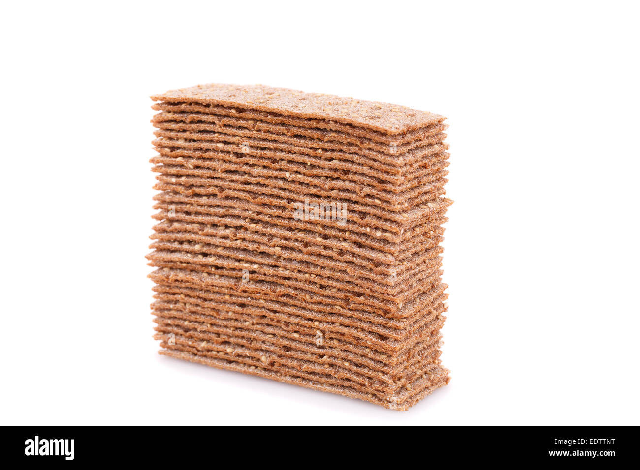 Crackers stack isolated on white background Stock Photo - Alamy
