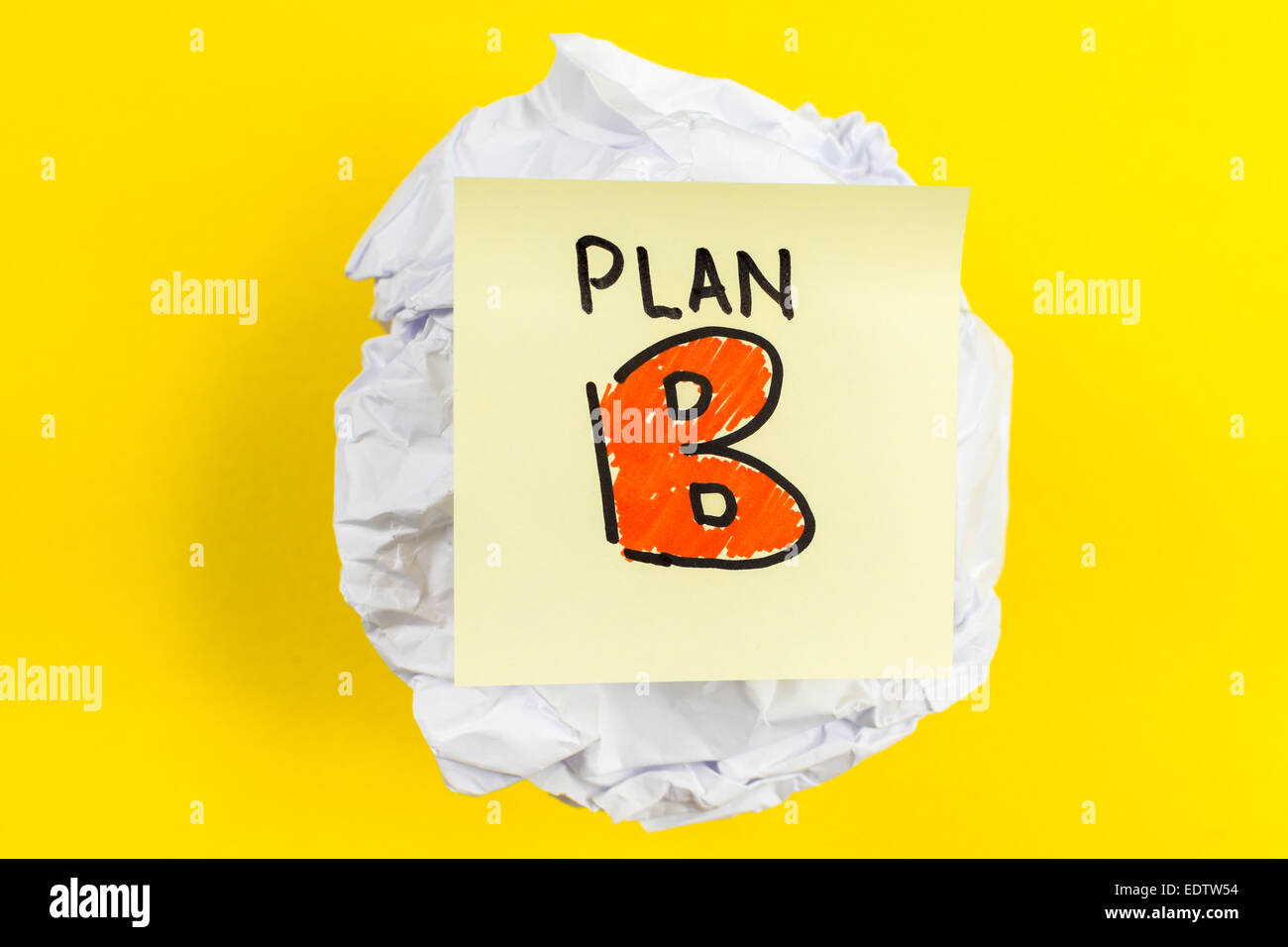 Planning two option crumpled paper ball hi-res stock photography and ...