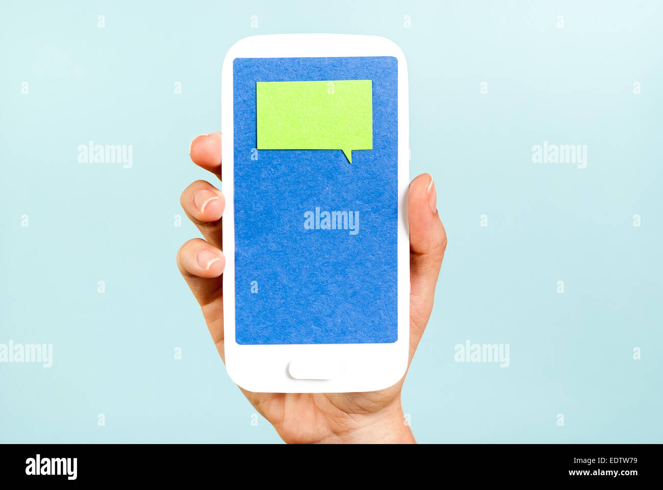 Chat message on smartphone concept Stock Photo - Alamy