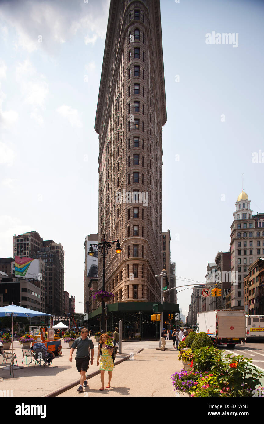 flatiron building, skyscraper, midtown, manhattan, new york, usa ...
