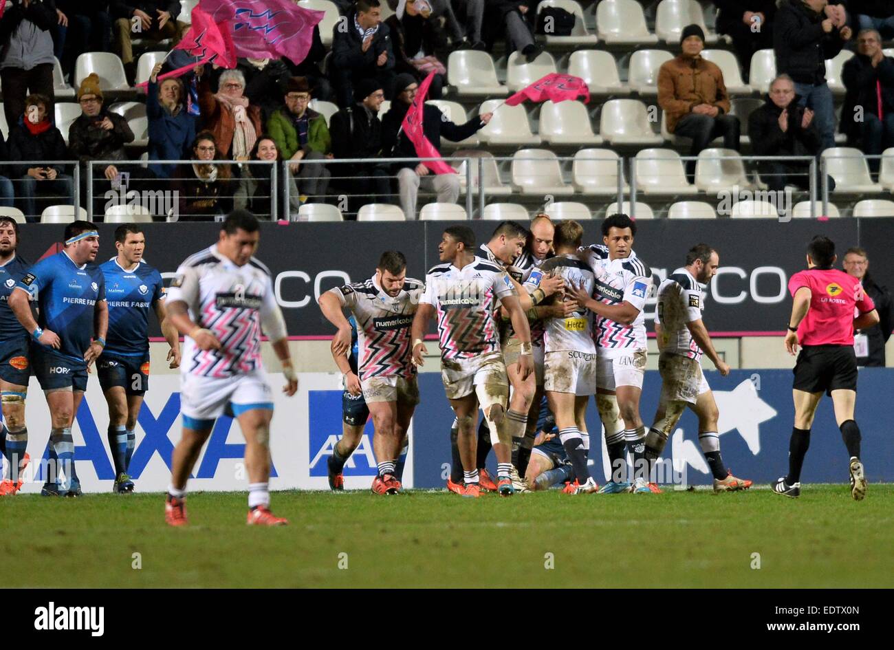 Paris, France. 09th Jan, 2015. Top 14 rugby at Stade Francaise. Stade ...