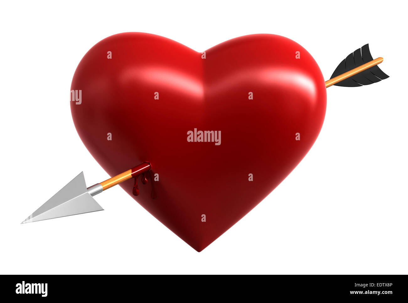 Heart with an arrow Cut Out Stock Images & Pictures - Alamy