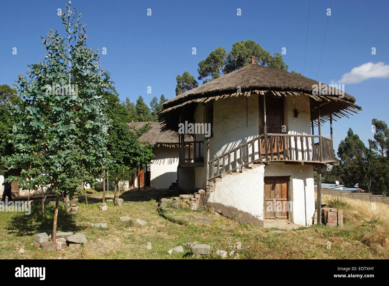 Palace of emperor Menelik II on Mount Entoto, Addis Ababa, Ethiopia ...