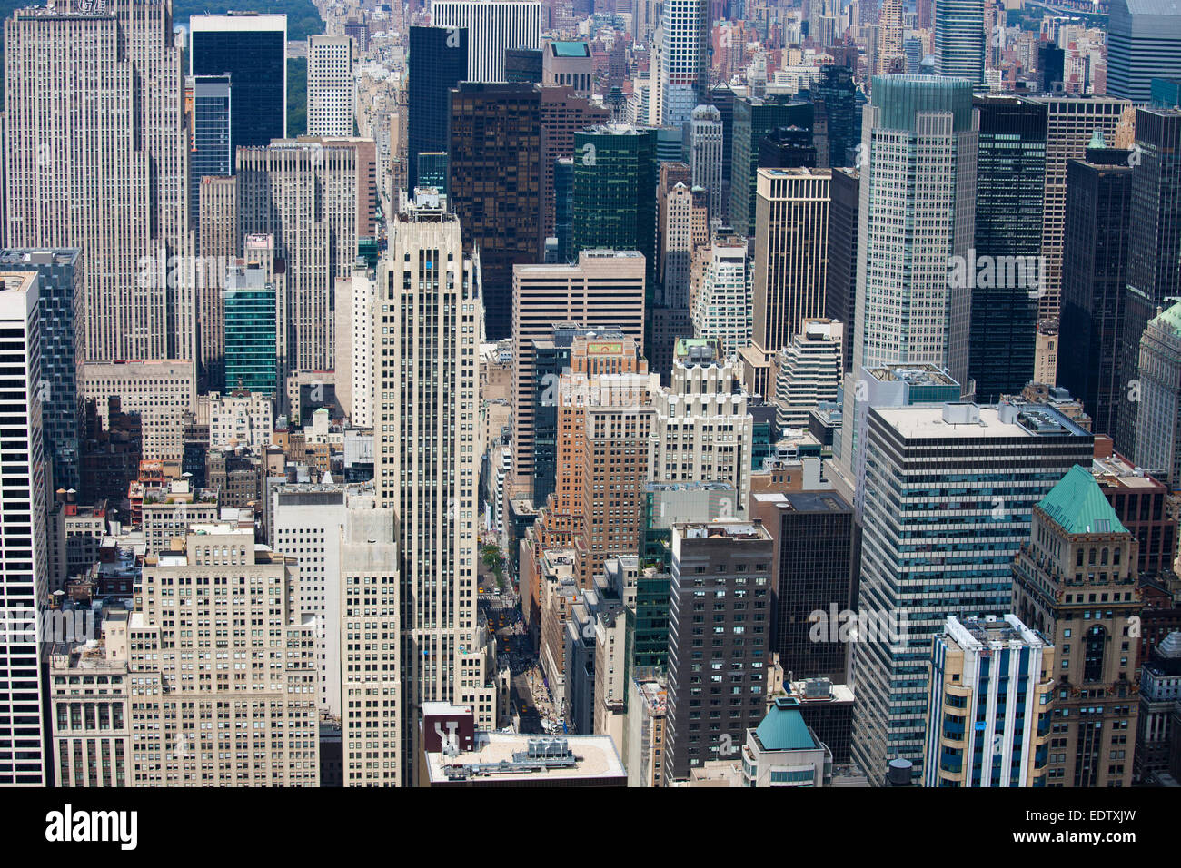 Aerial midtown manhattan buildings top hi-res stock photography and images - Alamy