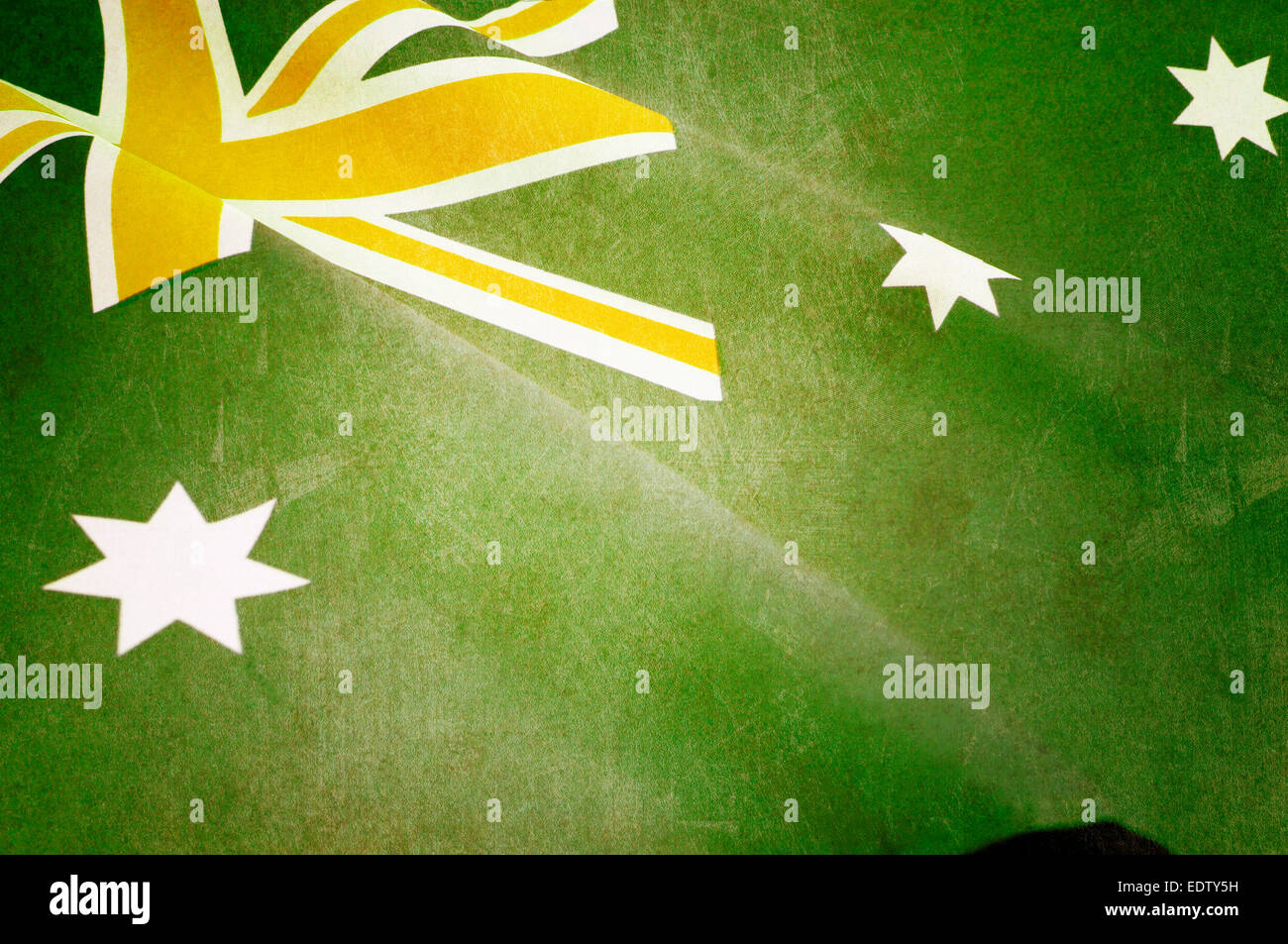 Retro grunge style background close up of Australian Southern Cross ...