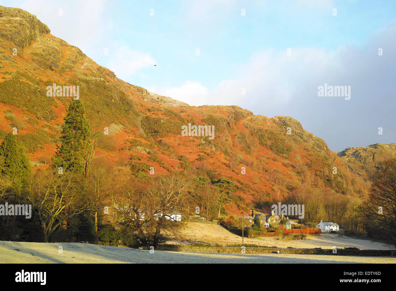 mountains and valleys in the Lake District, Cumbria, England Stock ...