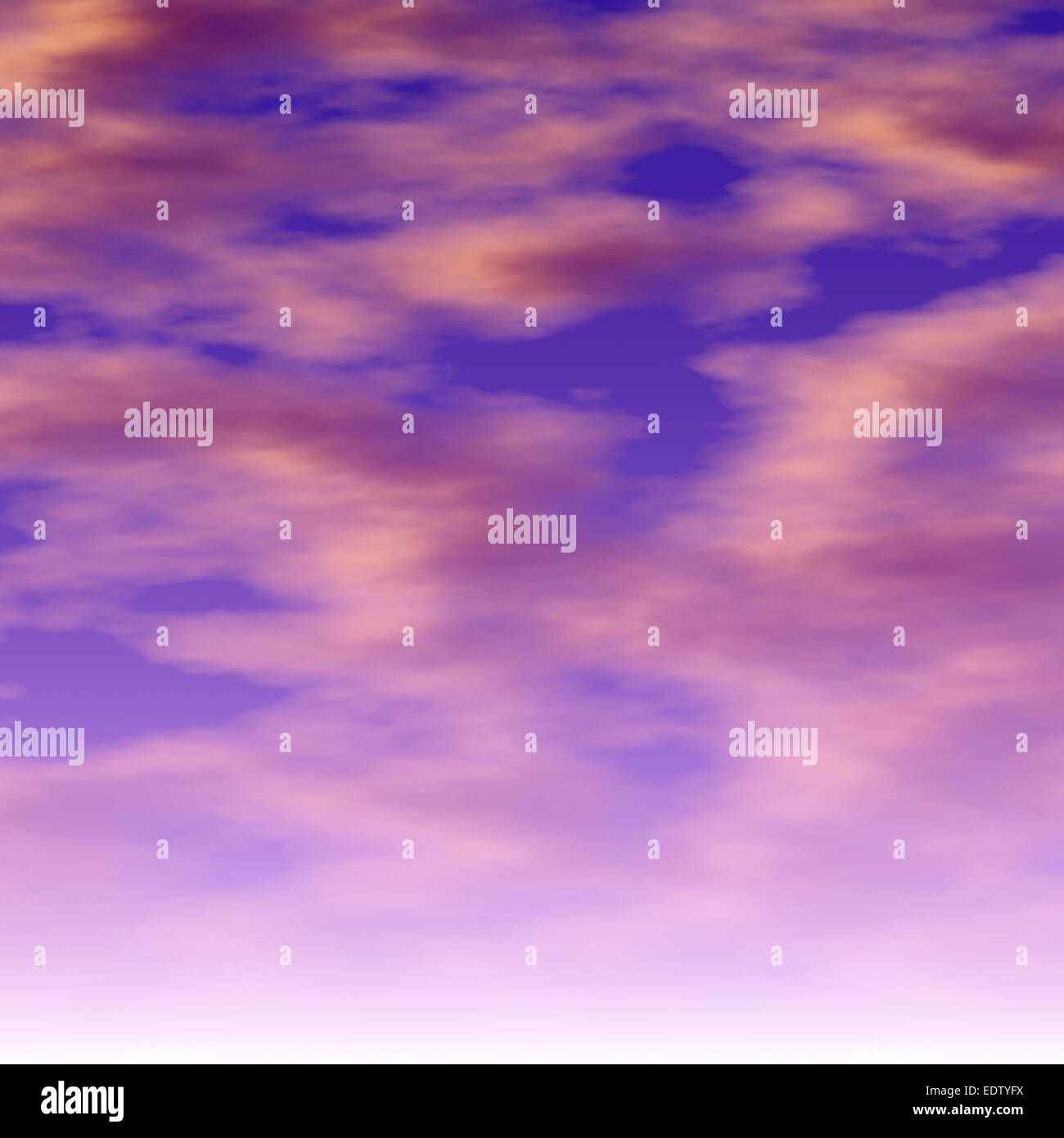 Digitally rendered artificial sky at dawn Stock Photo - Alamy