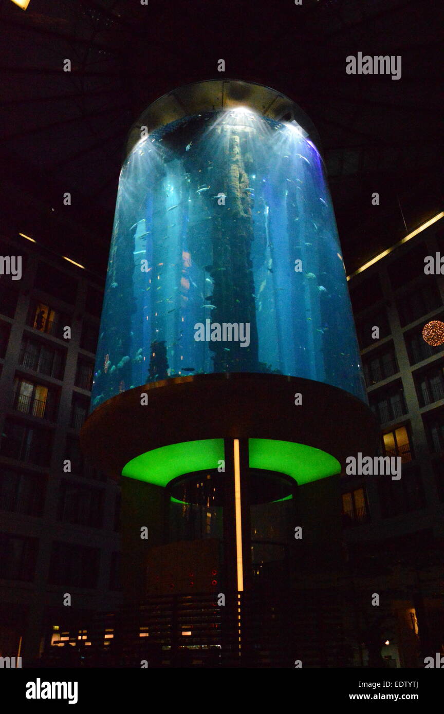 Massive fish tank at radisson Blu in Berlin Stock Photo - Alamy