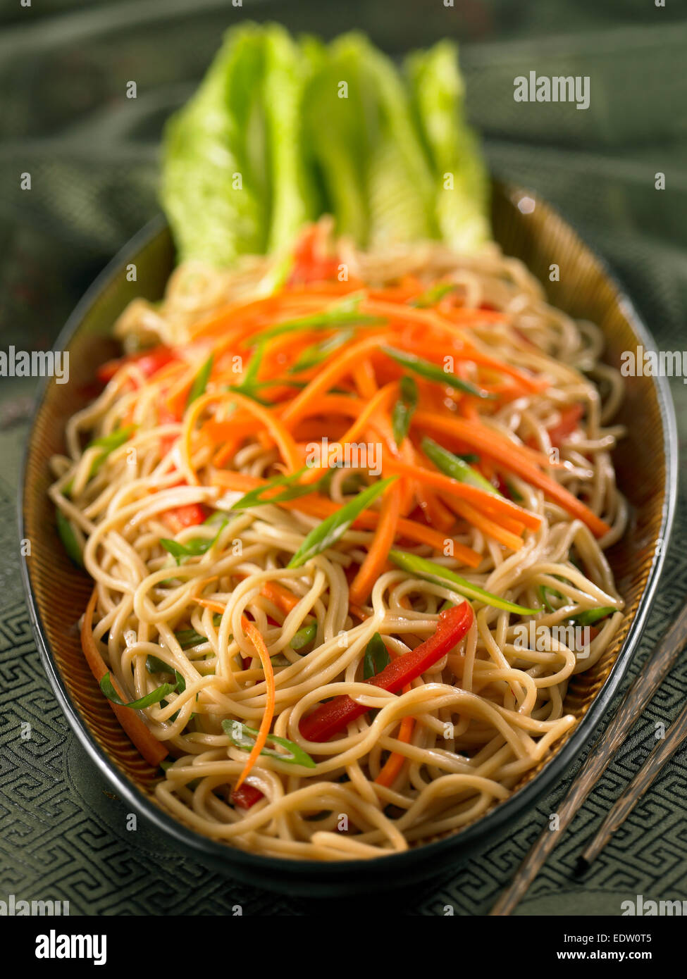 Chinese vegetable noodle salad Stock Photo - Alamy