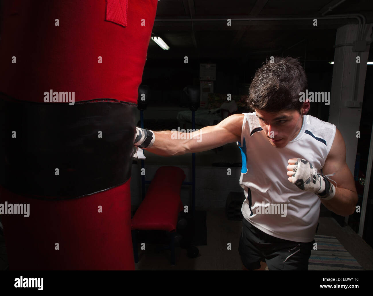 Boxer action punching hi-res stock photography and images - Alamy