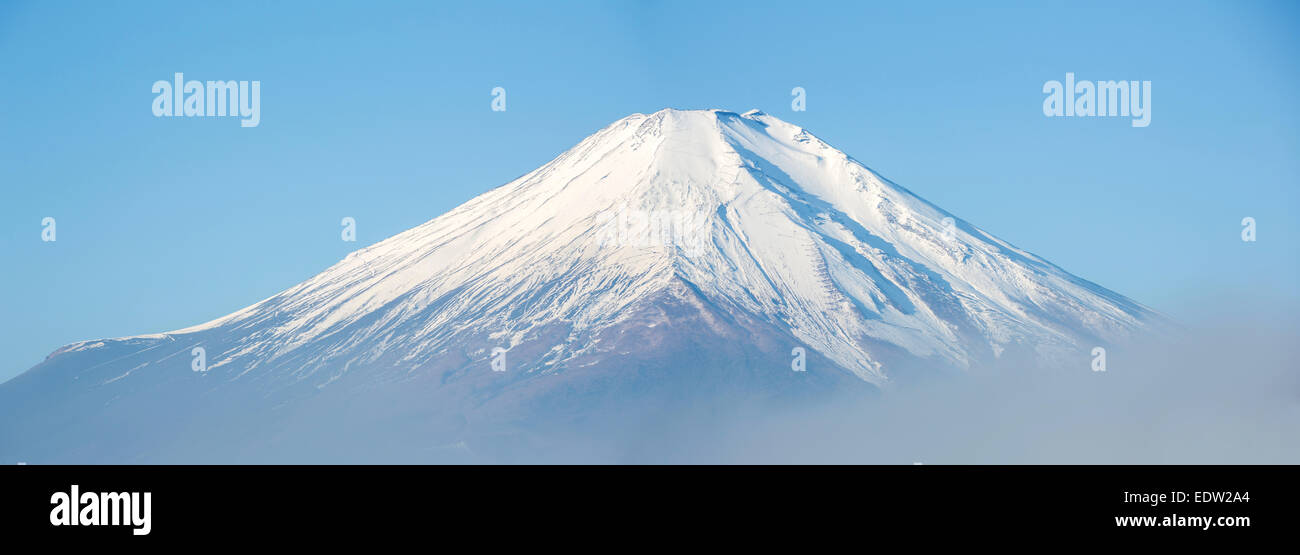 Panorama of Mountain Fuji fujisan from yamanaka lake at Yamanashi Japan ...