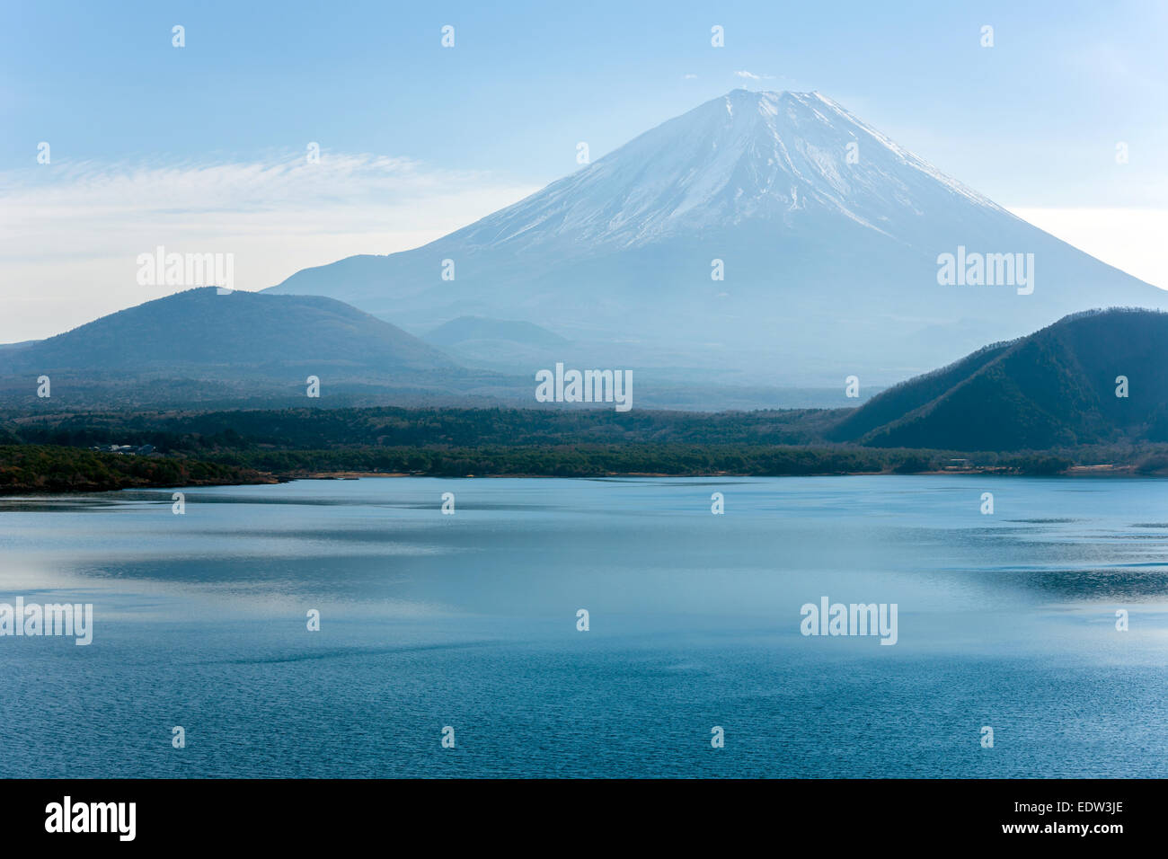Mountain Fuji fujisan with Motosu lake at Yamanashi Japan Stock Photo ...