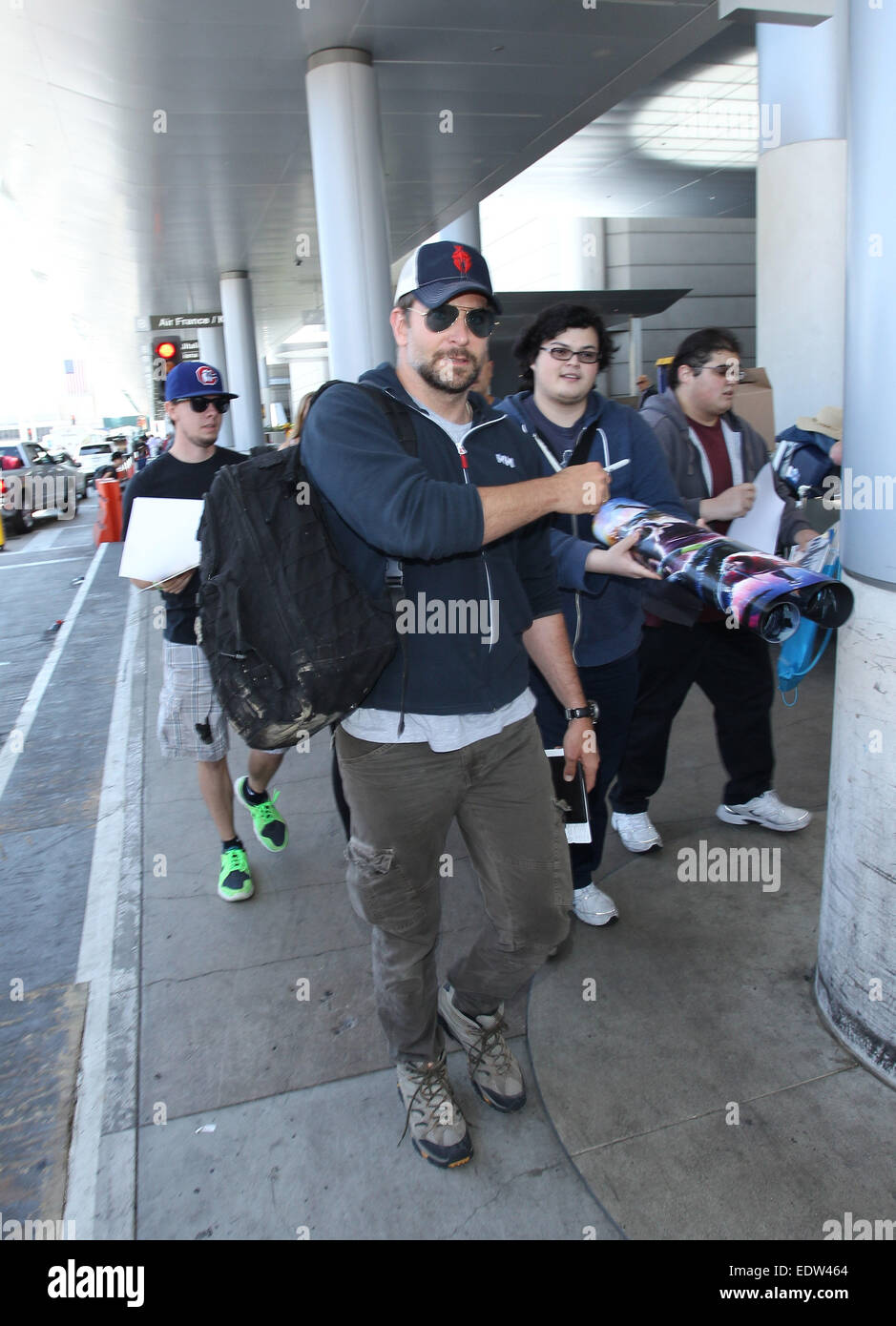 Bradley Copper arriving at Los Angeles International Airport (LAX ...