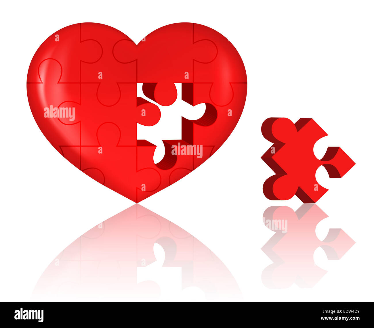 Heart jigsaw puzzle missing piece hi-res stock photography and images ...