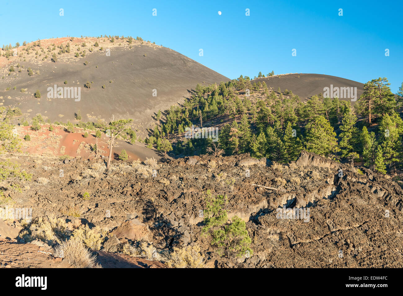 Sunset Crater, a volcanic cinder cone in Sunset Crater Volcano National ...