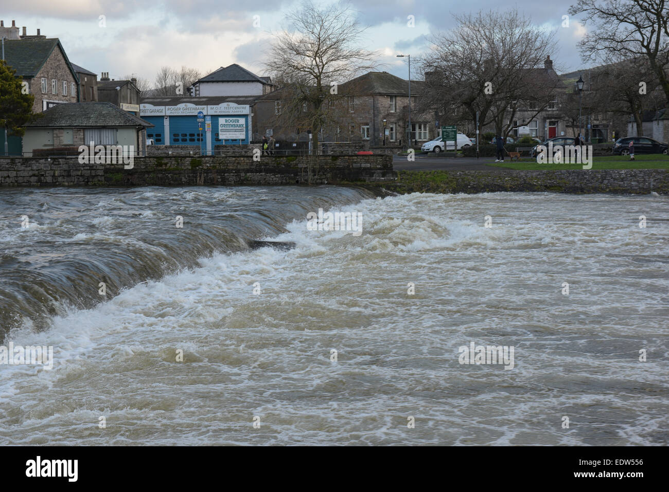 Kendal, Cumbria, UK. 10th January, 2015. UK weather. Heavy rain ...