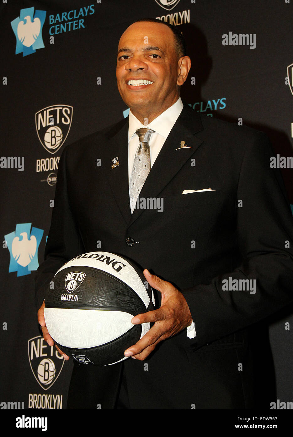 The Brooklyn Nets, introduce their new head coach Lionel Hollins, at a ...