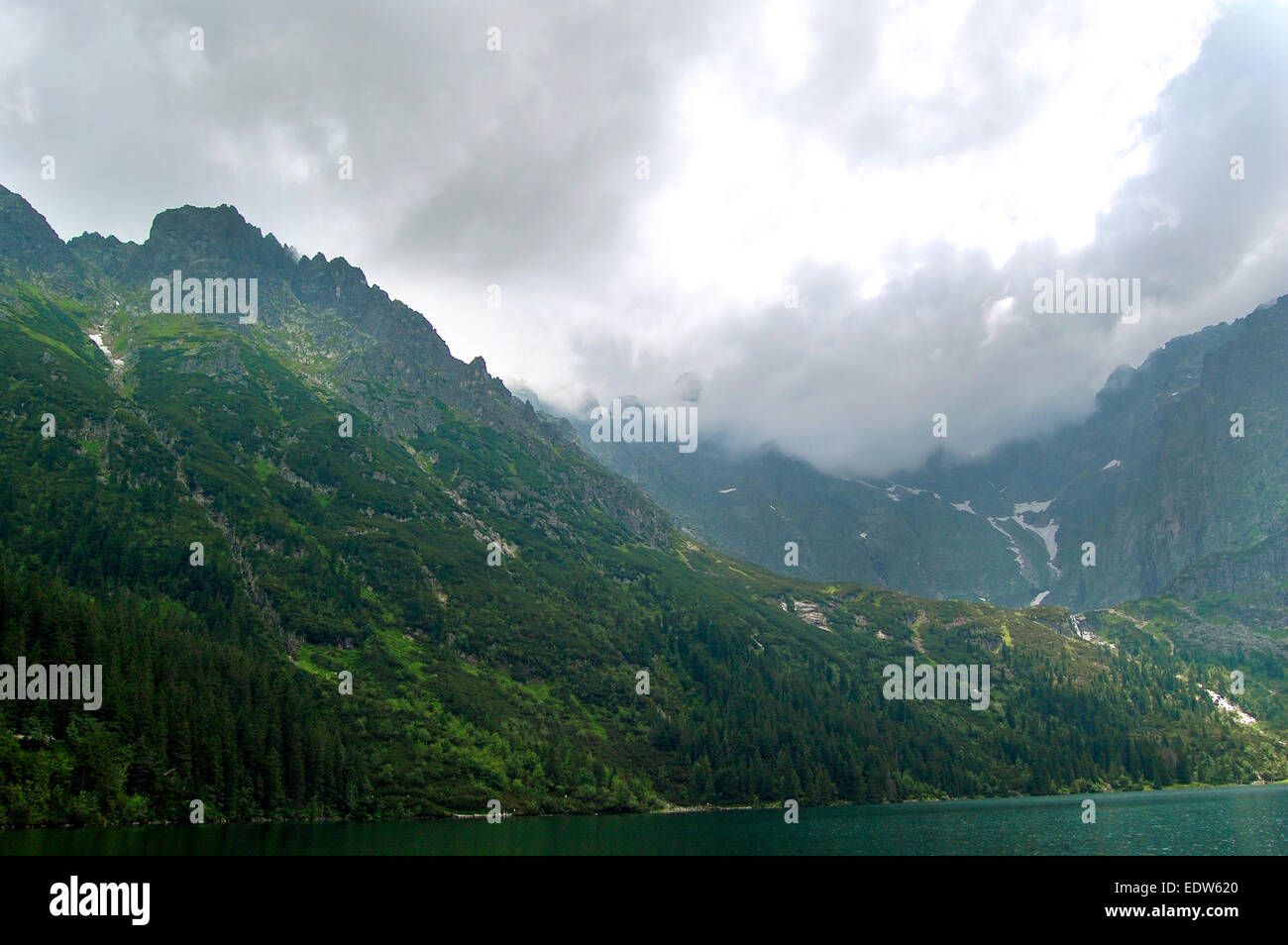 Picturesque clean tranquil mountain lake Stock Photo - Alamy