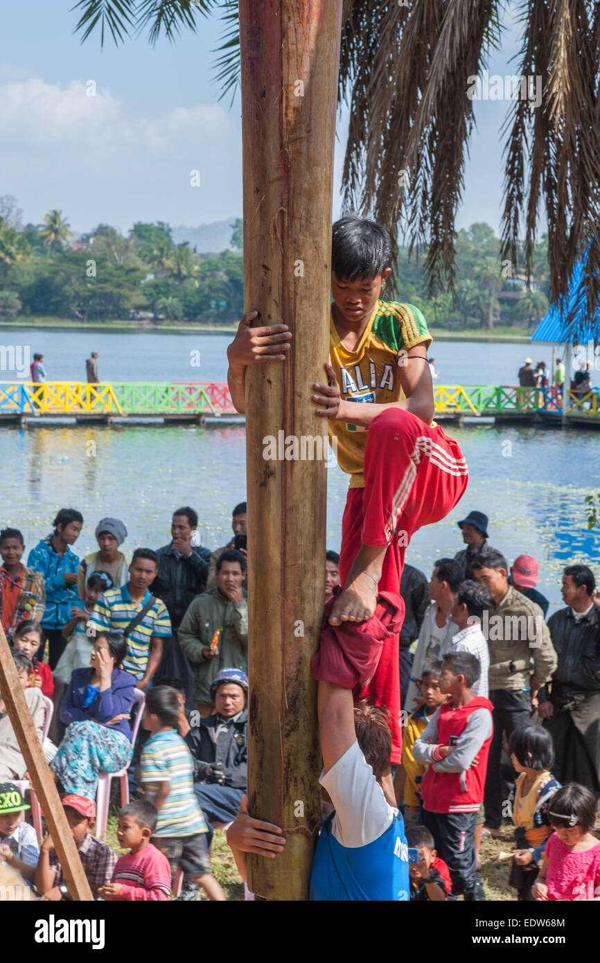 63rd Anniversary of the formation of the Kayah State Festival. Climbing ...