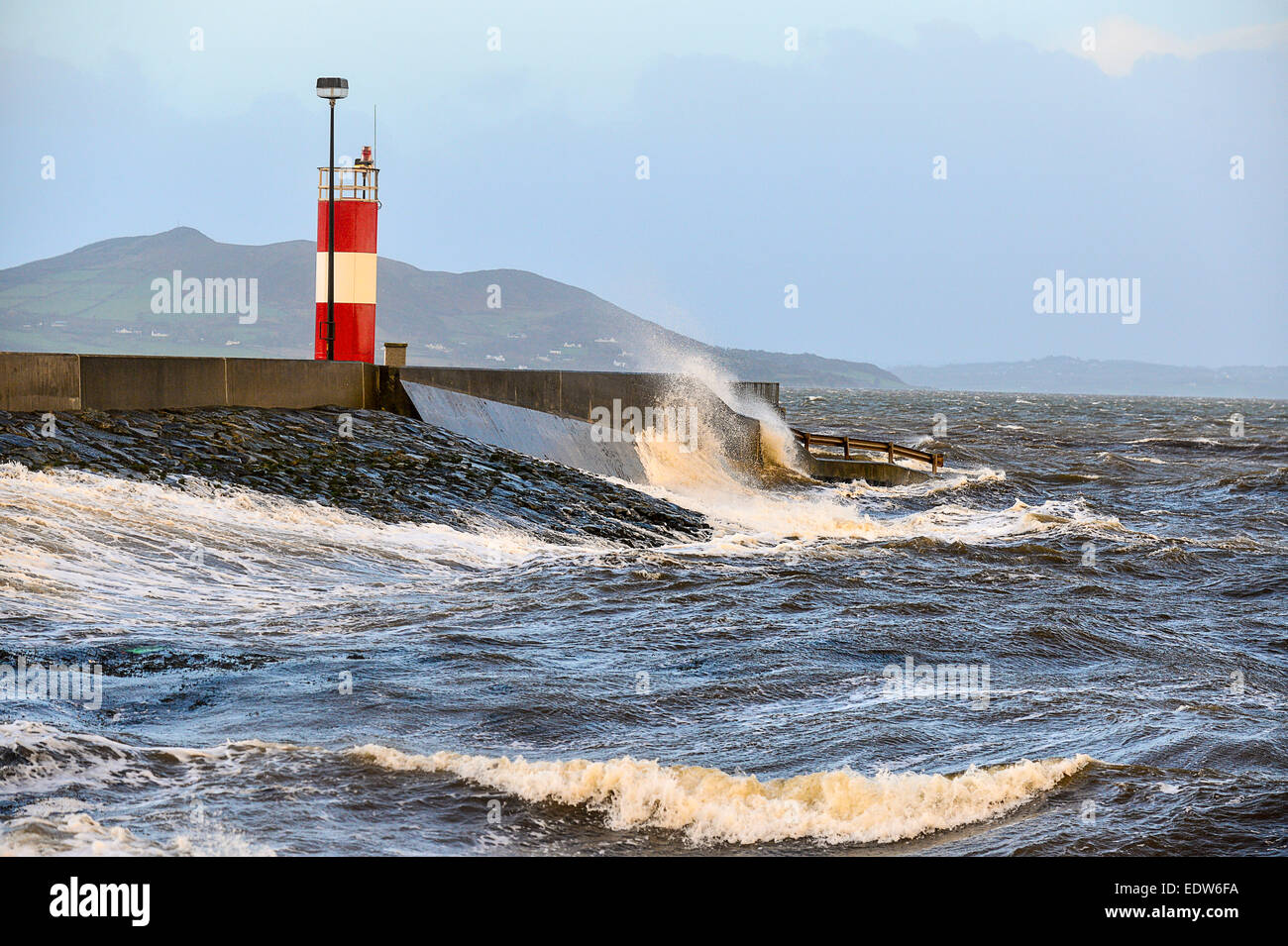 Buncrana Pier, County Donegal, Ireland. 10th January, 2015. Huge waves ...