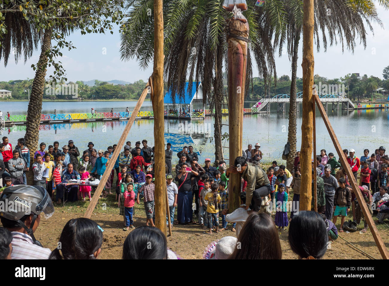 63rd Anniversary of the formation of the Kayah State Festival. Climbing ...